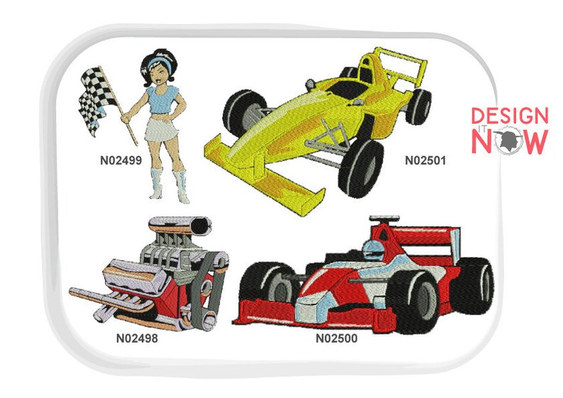 Rally Sports Car Auto Racing Machine Embroidery Design - Etsy