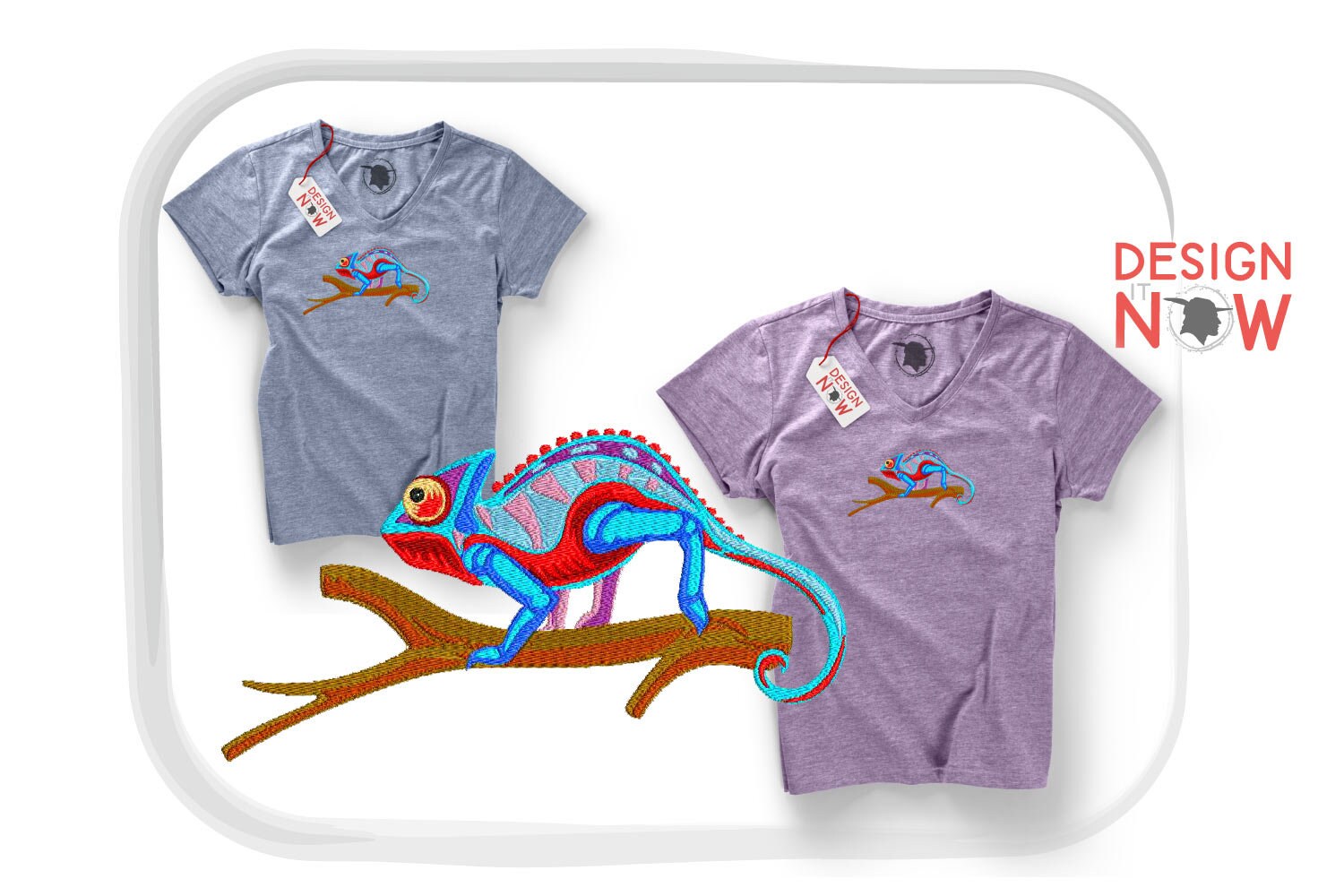 Chameleon Embroidery Design Iguana Embroidery Pattern | Etsy