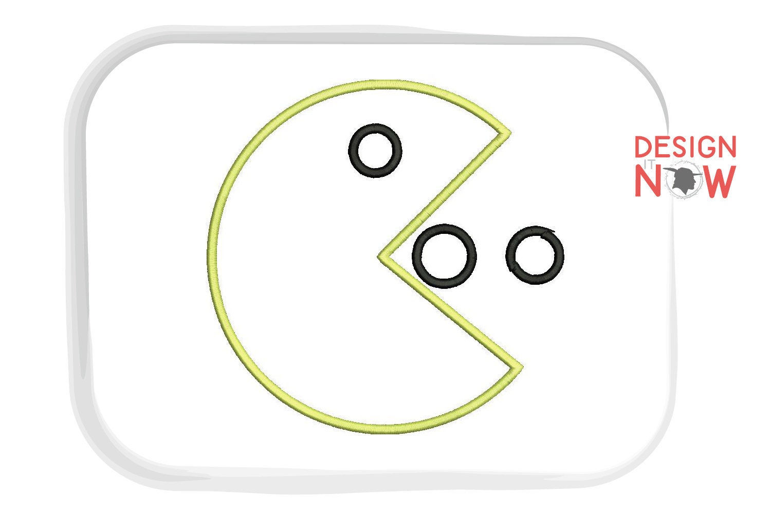 Pacman Applique Design Pacman Applique Pacman Embroidery | Etsy