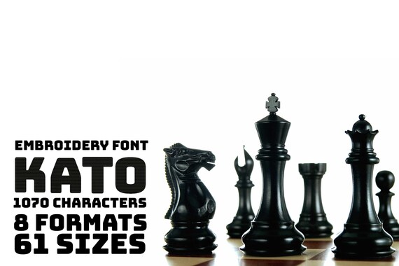 Kato Modern Bold Embroidery Font Sans Serif Font Block | Etsy