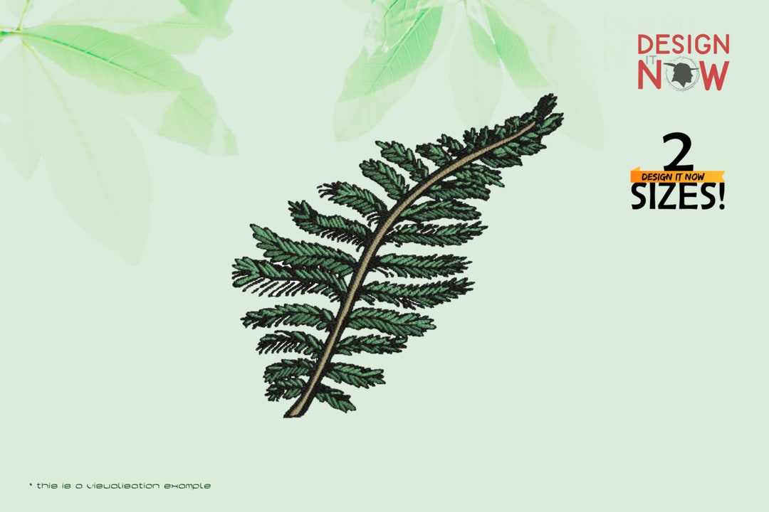Fern Embroidery Design, Plant Embroidery Pattern, Forest Spirit ...