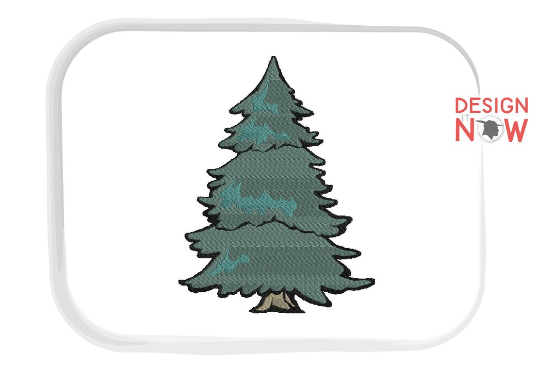 Fir Tree Embroidery Design Tree Embroidery Pattern Botanical | Etsy