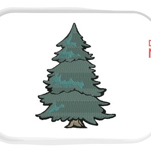 Fir Tree Embroidery Design, Tree Embroidery Pattern, Botanical Art ...