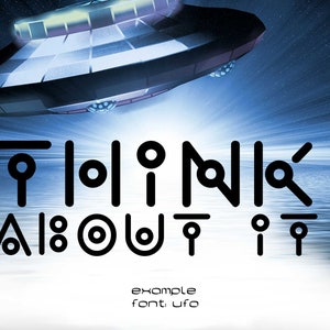 Ufo Sci-fi Modern Embroidery Font, Futuristic Modern Font, Techno ...