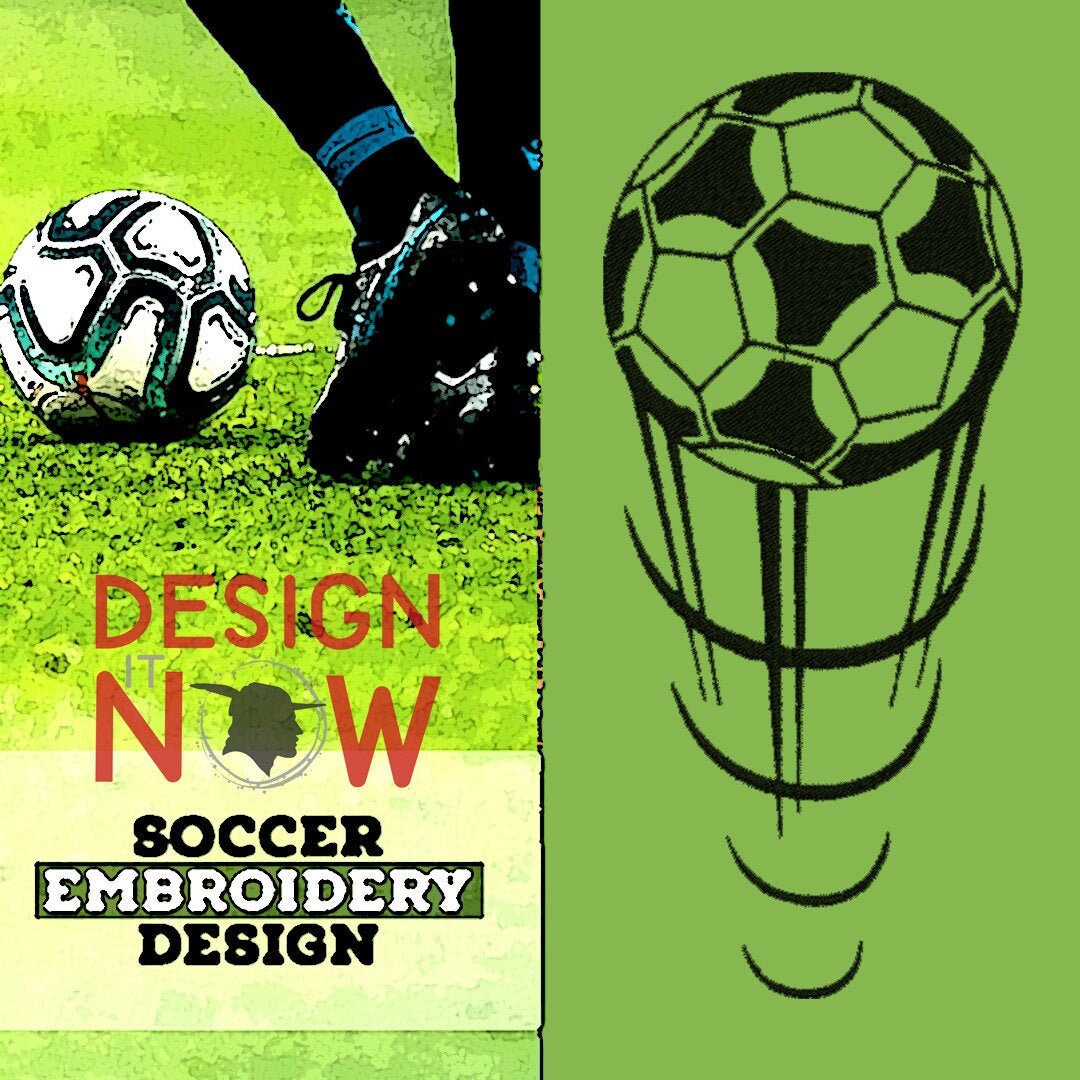 Soccer Ball Embroidery Design Soccer Ball Wings Sport | Etsy