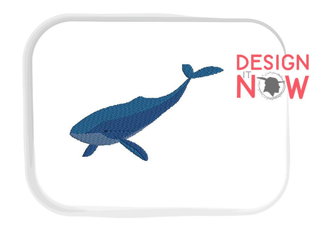 Whale Machine Embroidery Design Whale Sea Life 4 Sizes - Etsy