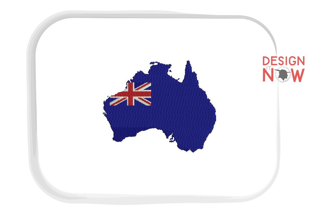 Australia Flag Embroidery Design, Australian Flag and Map Machine ...