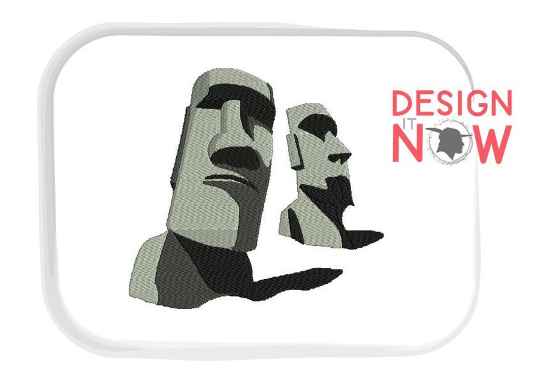 Easter Island Embroidery Design, Rapa Nui Embroidery, Rapanui Moai ...