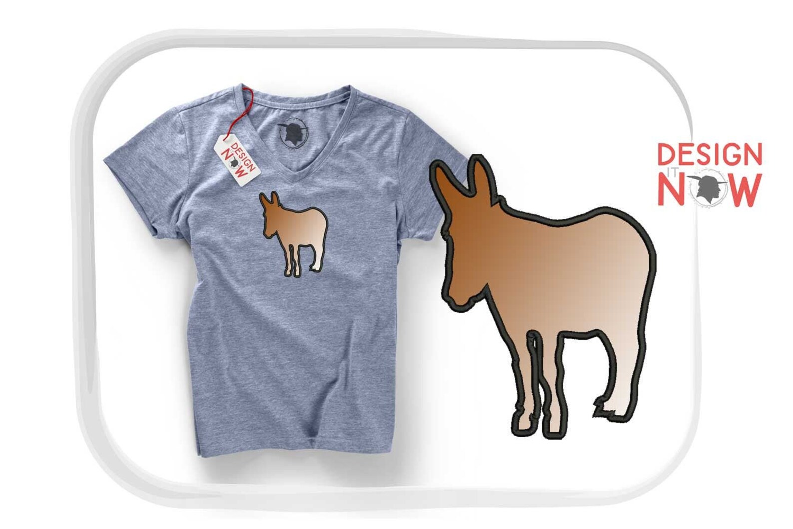 Donkey Applique Embroidery Design Donkey Applique Mule - Etsy