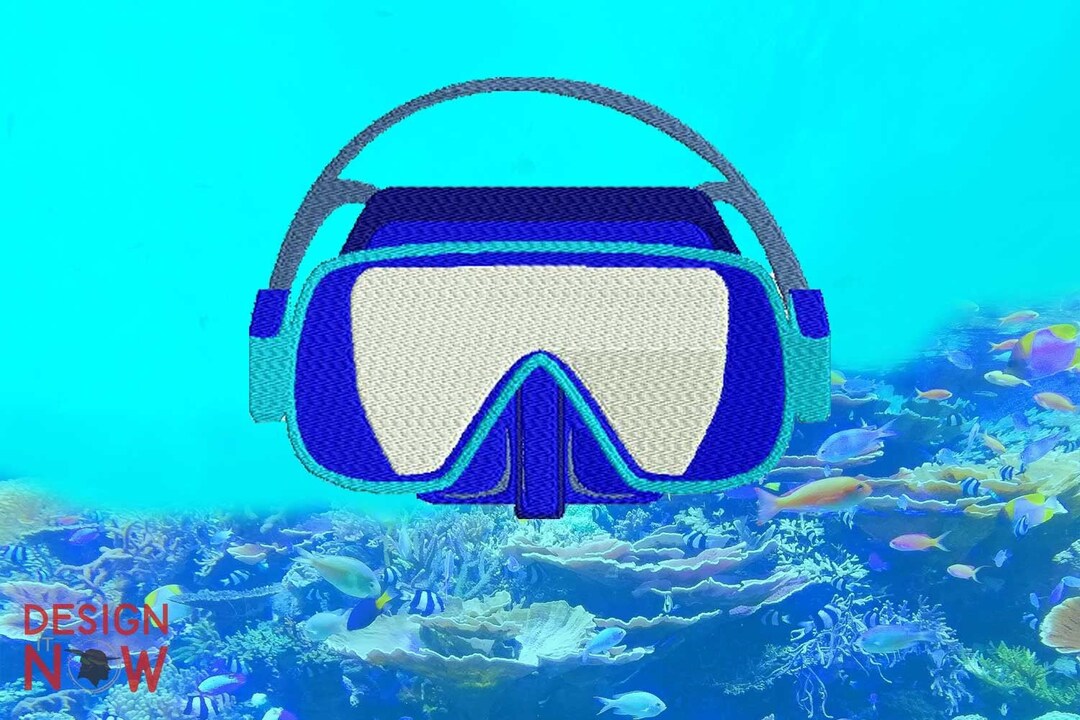 Diving Mask Embroidery Design Scuba Mask Embroidery Design - Etsy