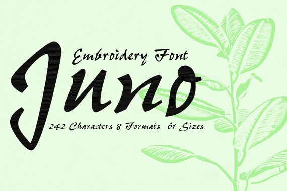 Juno Handwritten Embroidery Font Brush Pen Font Typography | Etsy