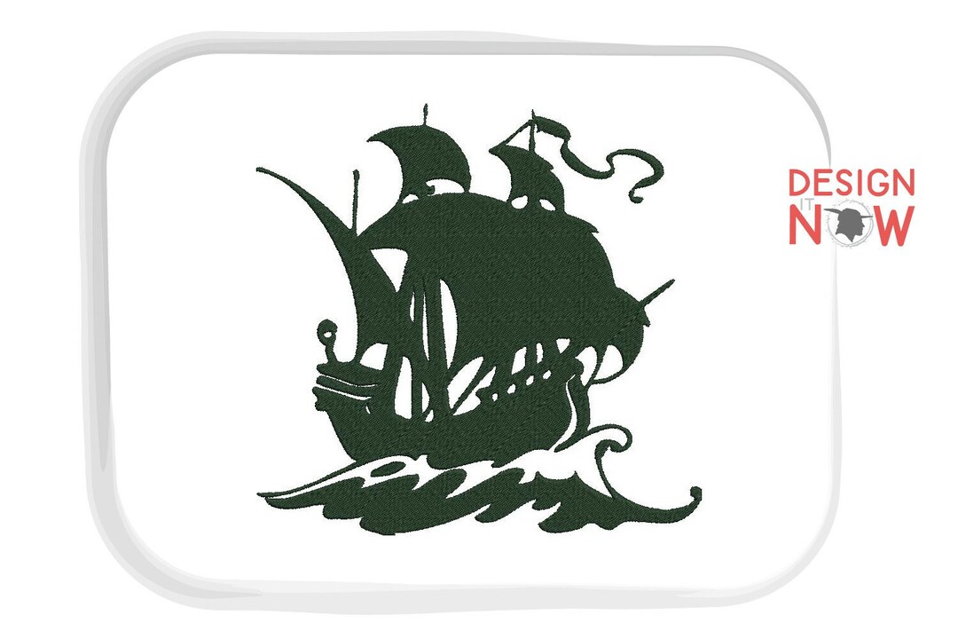 Pirate Ship Embroidery Design, Nautical Machine Embroidery (instant ...