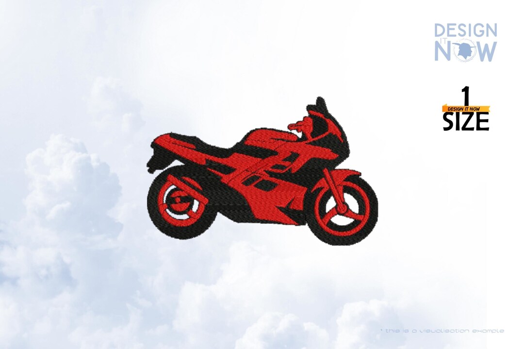 Motorcycle Racing Embroidery Design, Motorcycle Sport Embroidery ...