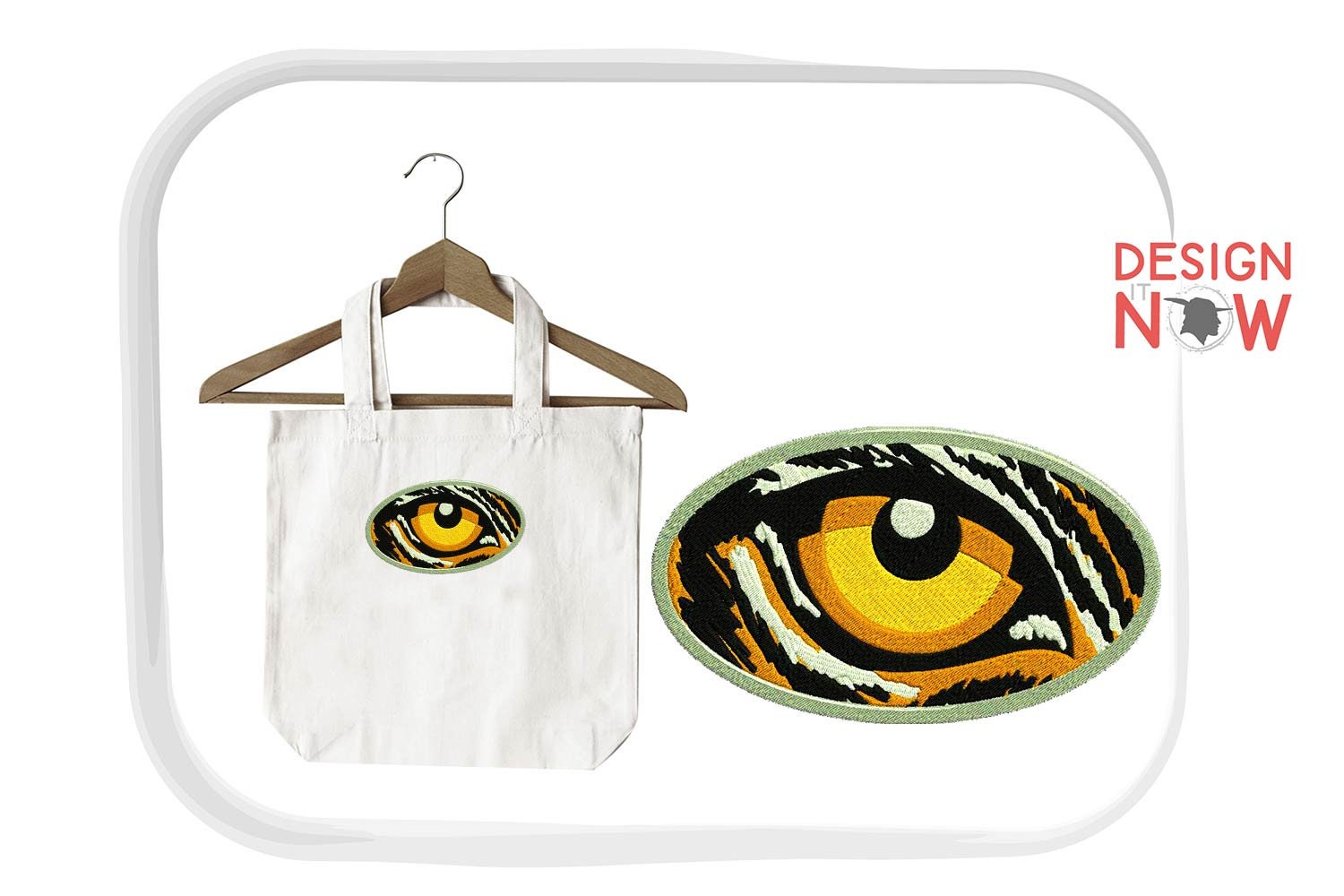 Tiger Embroidery Design Eye Of The Tiger Embroidery Eye | Etsy
