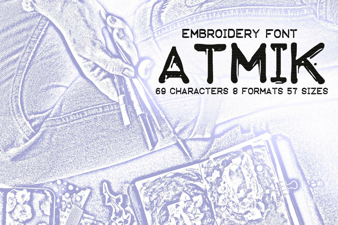 Atmik Embossing Tape Embroidery Font, Fancy Embroidery Fonts, Typing ...