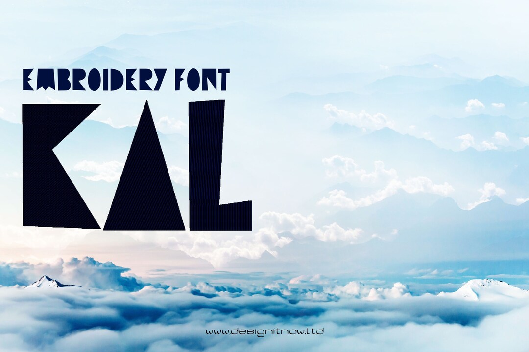 Kal Geometric Shapes Machine Embroidery Font, Fancy Geometrical ...