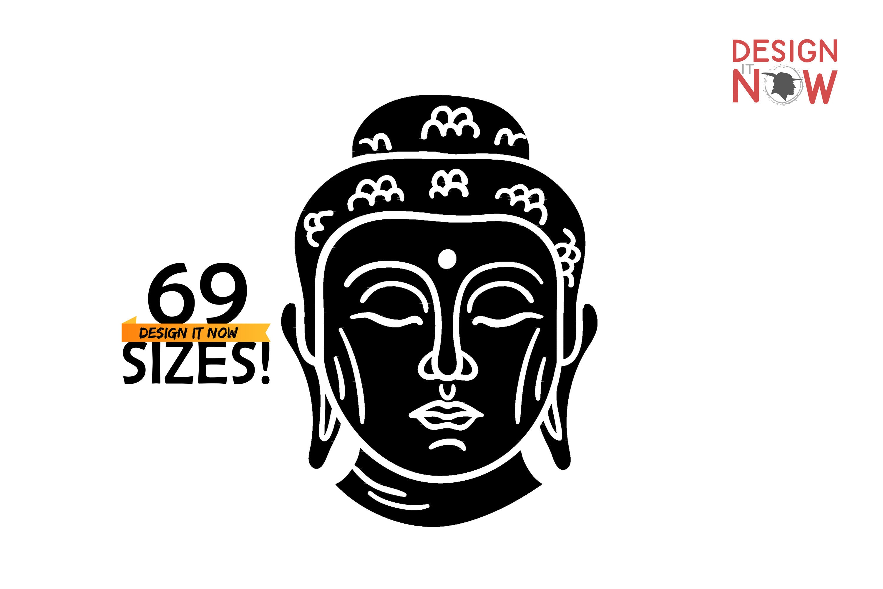 Buddha Embroidery Design Buddha Artwork Yoga Studio Wall Art | Etsy