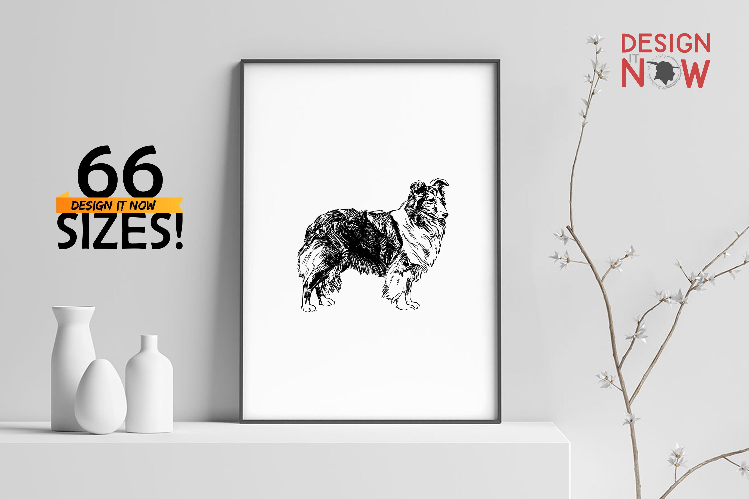 Collie Dog Embroidery Design Animals Embroidery Dogs Home | Etsy