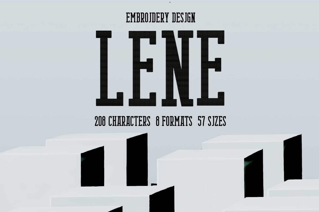 Lene Thin Embroidery Font Typography Embroidery Art Alphabet - Etsy