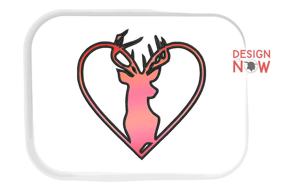 Deer Applique Design, Deer Head Embroidery Design, Antlers Embroidery ...
