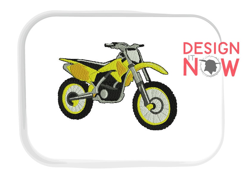 Motocross Embroidery Design, Motorcycle Sport Embroidery Pattern, off ...
