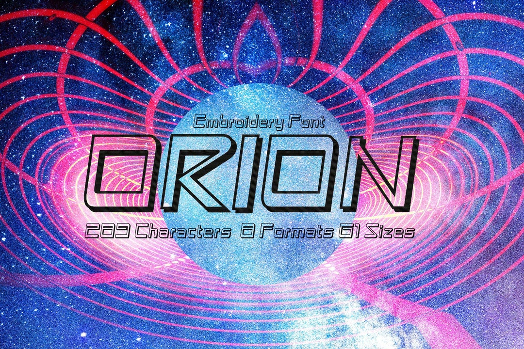 Orion Sci-fi Embroidery Font, Video Game Futuristic Modern Fonts ...