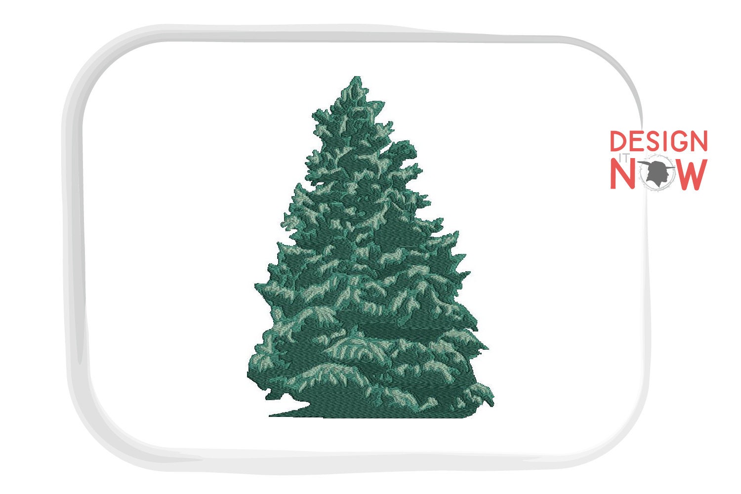 Fir Tree Embroidery Design Tree Embroidery Pattern Botanical | Etsy