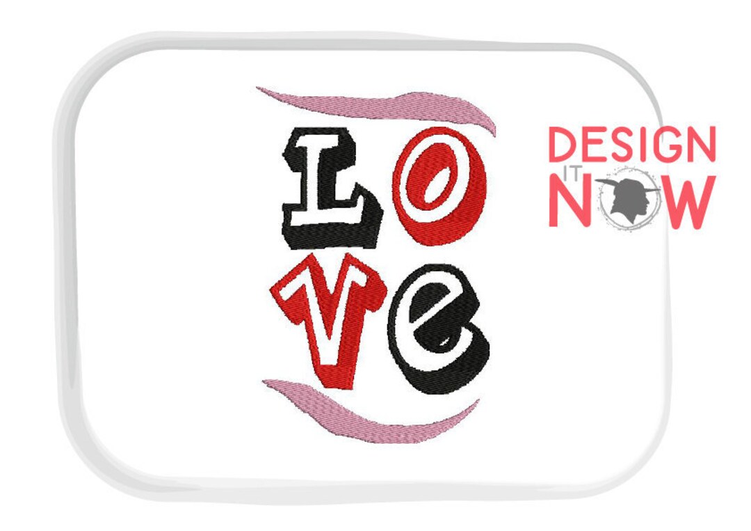 Love Embroidery Design, Saying Embroidery Pattern, Heart Embroidery ...