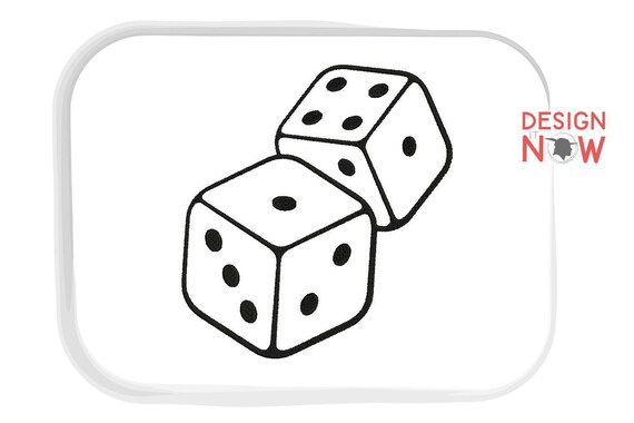 Dice Game Embroidery Rectangle Embroidery Design Geometric - Etsy