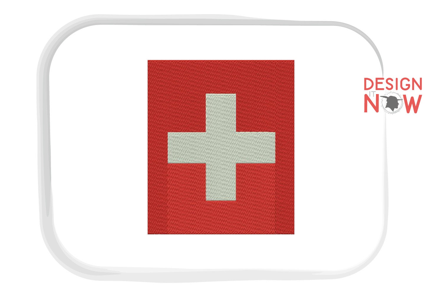Swiss Flag Embroidery Design Flag of Switzerland Map | Etsy