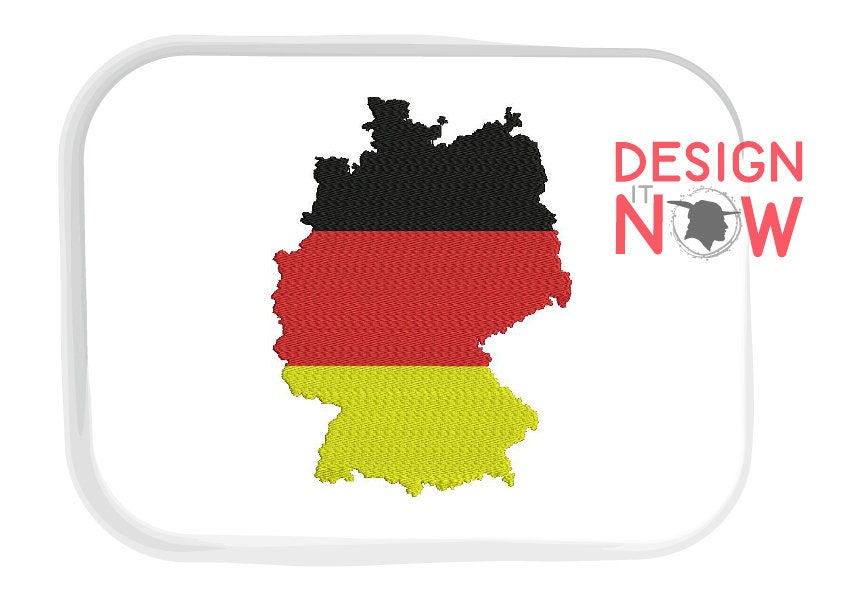 Germany Machine Embroidery Design Flag Federal Republic of - Etsy