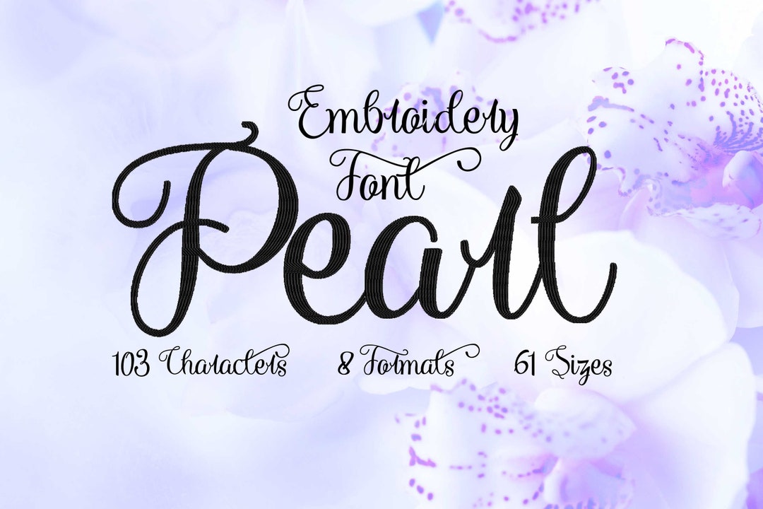Calligraphy Embroidery Font, Beautiful Pen Wedding Font, Typography ...