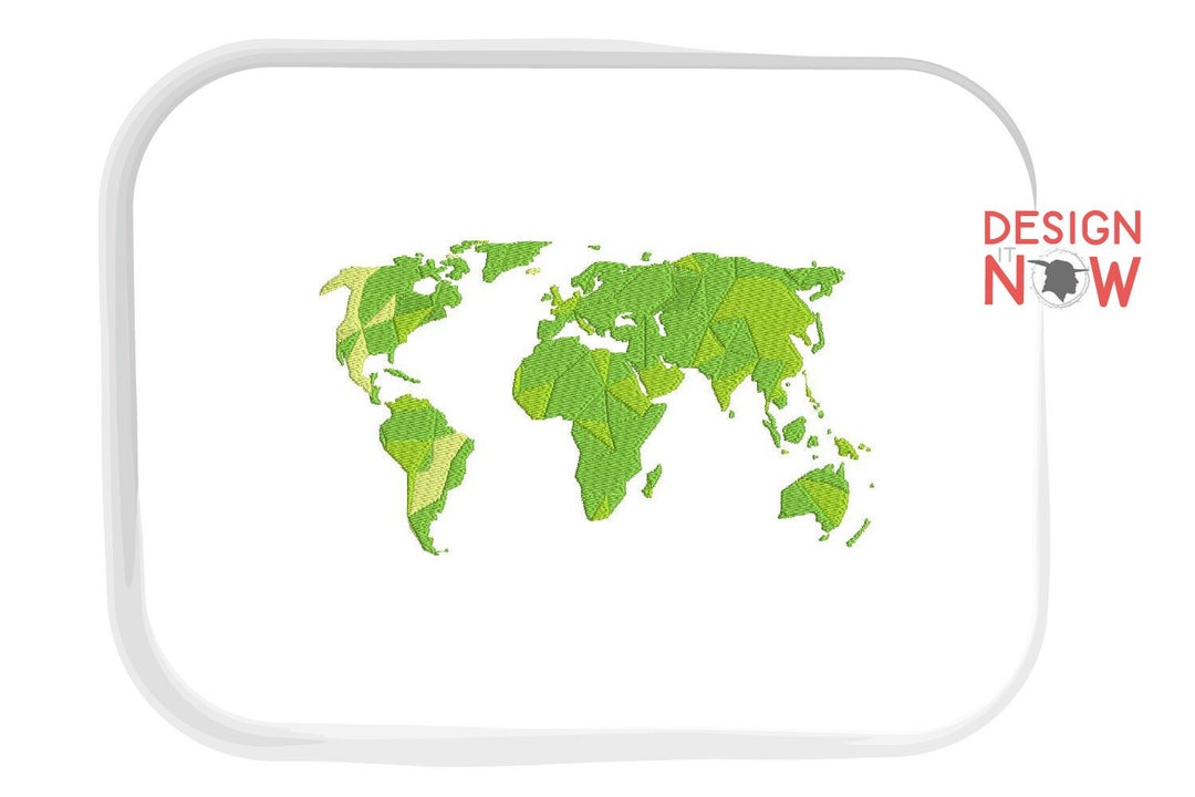 World Map Embroidery Art, World Map Embroidery, World Embroidery ...
