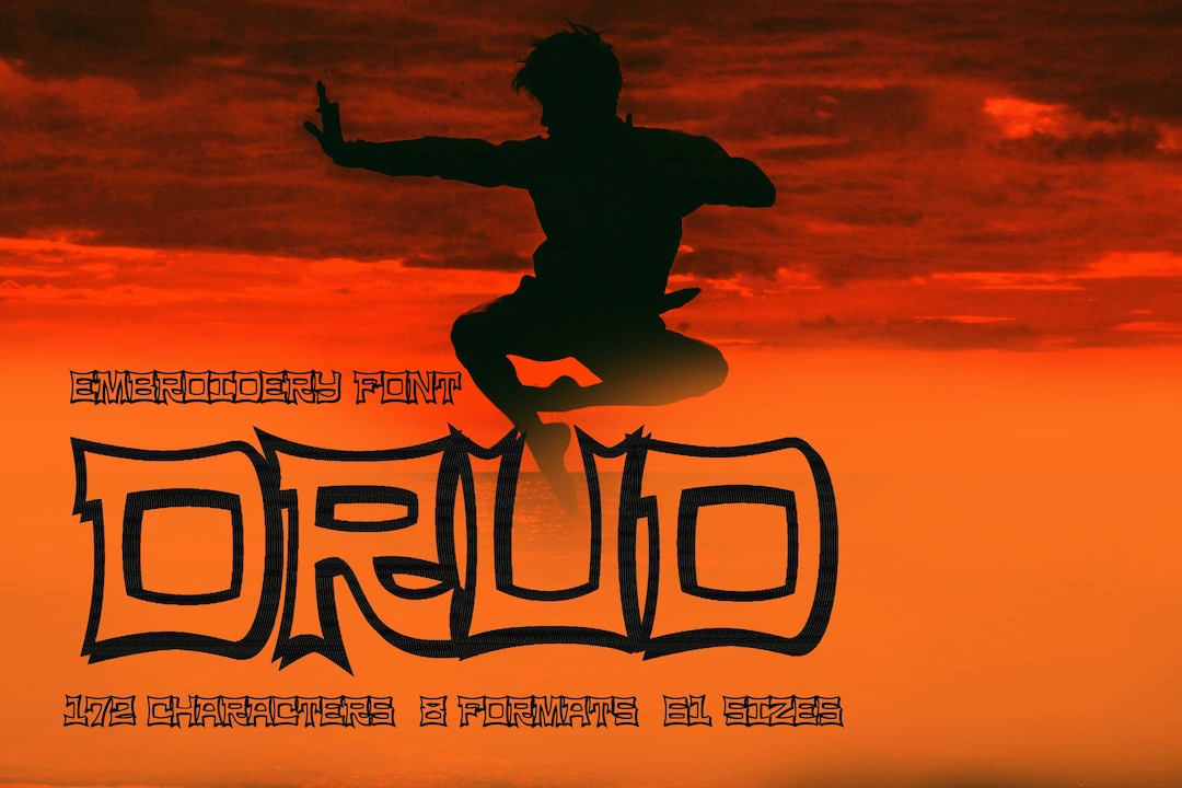 Drud Embroidery Font, Foreign Look Decorative Calligraphy Fonts, Modern ...