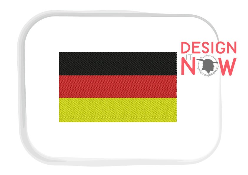 Germany Machine Embroidery Design Flag Federal Republic of - Etsy