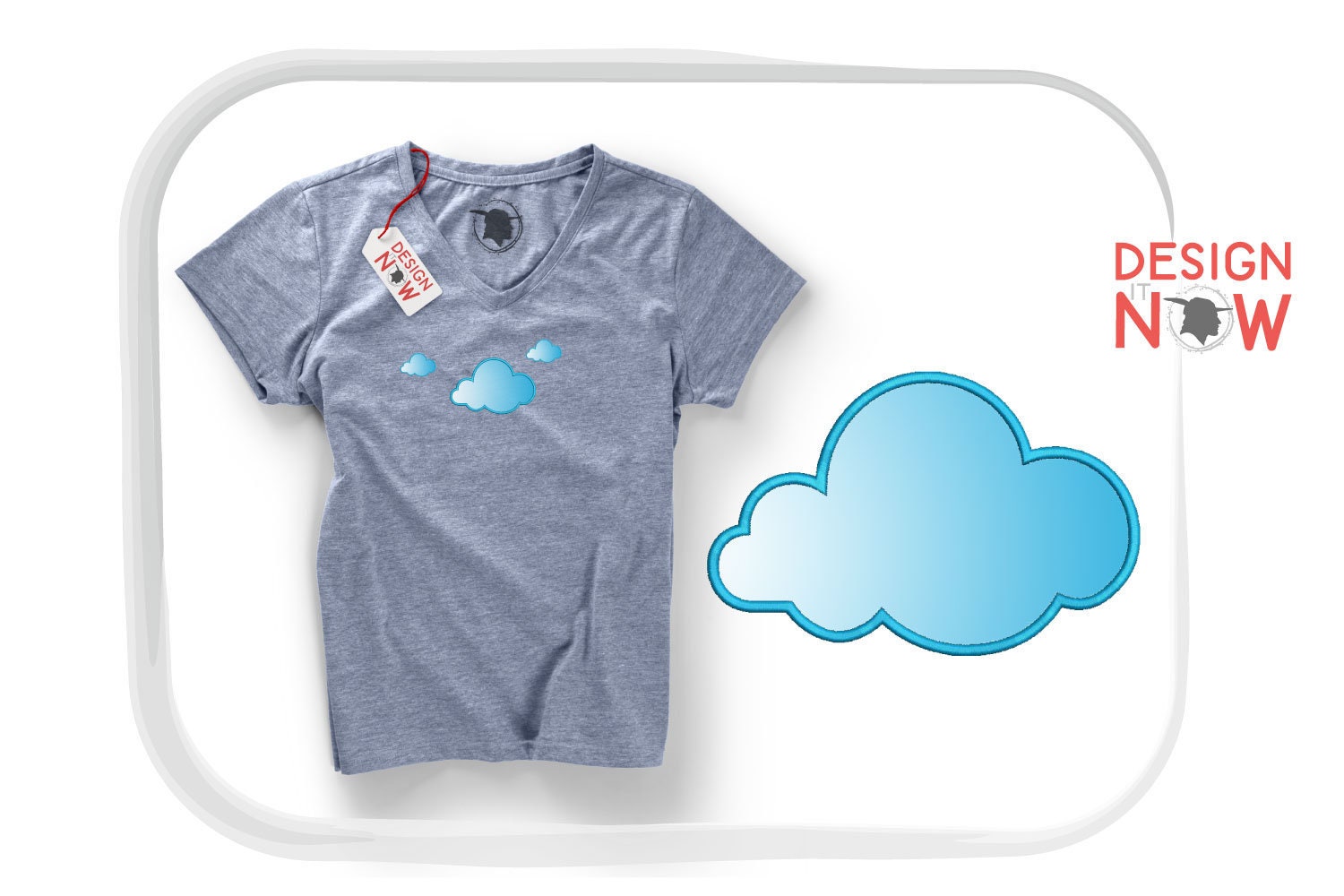 Cloud Applique Clouds Applique Cloud Outline Sky Applique | Etsy