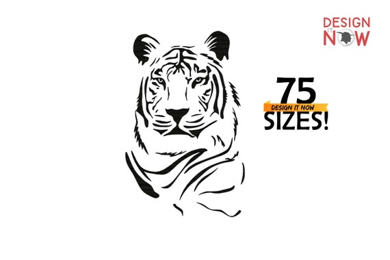 Tiger Embroidery Design Big Cat Embroidery Wild Animals | Etsy