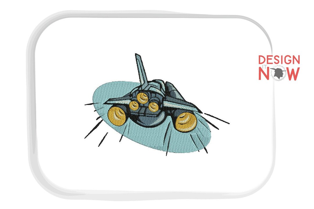 Spacecraft Embroidery Design, Spacecraft Embroidery Pattern, Space Art ...