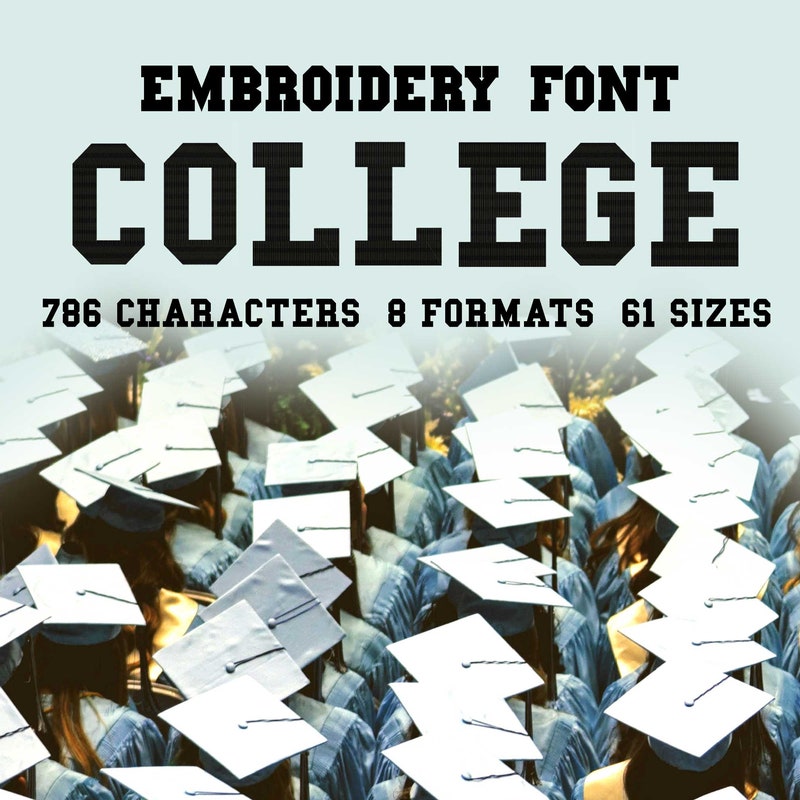 College Embroidery - Etsy