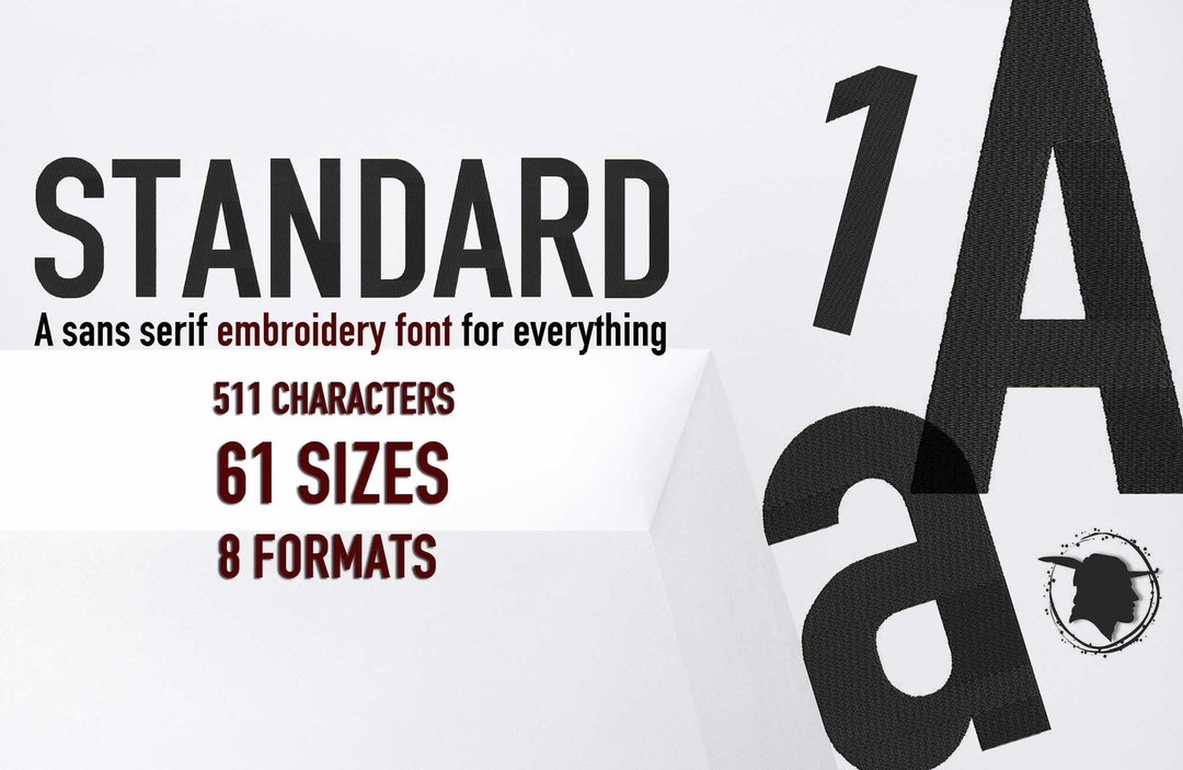 Standard Embroidery Font, Sans Serif Font, Block Embroidery Font ...