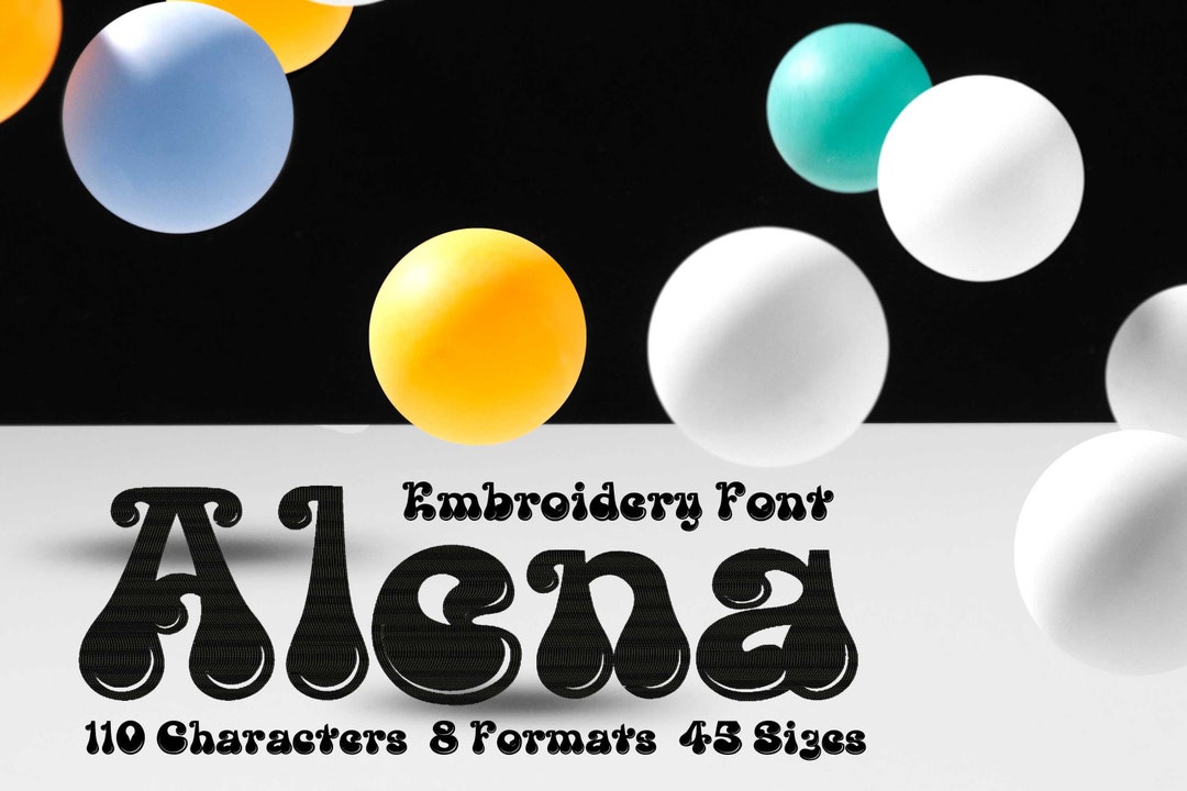 Alena Fancy Groovy Embroidery Font, Funny Cartoon Embroidery Font ...