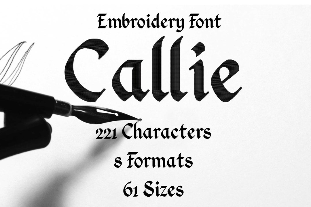 Calligraphy Embroidery Font, Calligraphy Font, Embroidery Font ...