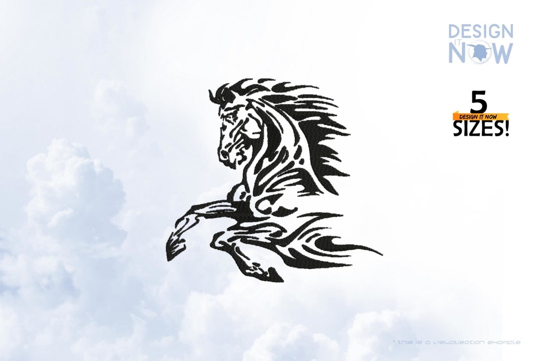 Horse Embroidery Design, Quality Stallion Embroidery File for ...