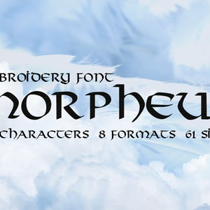 Morpheus Elegant Calligraphy Embroidery Font, Vintage Font, Serif ...