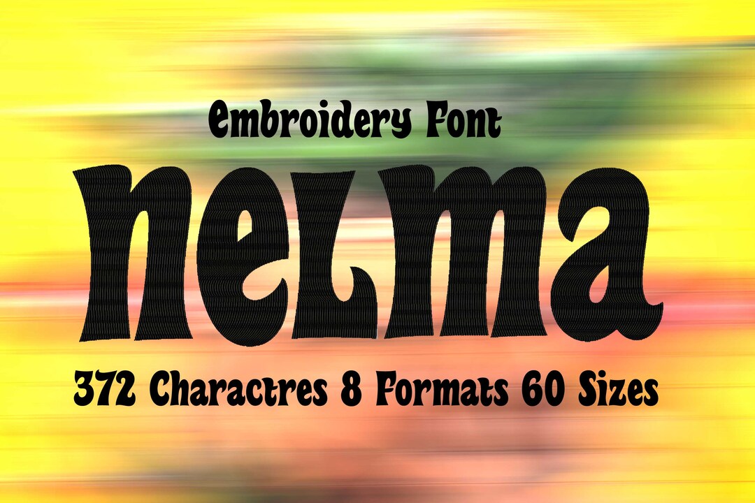 Nelma Cute Embroidery Font, Hippie Font, Embroidery Font, Typography ...