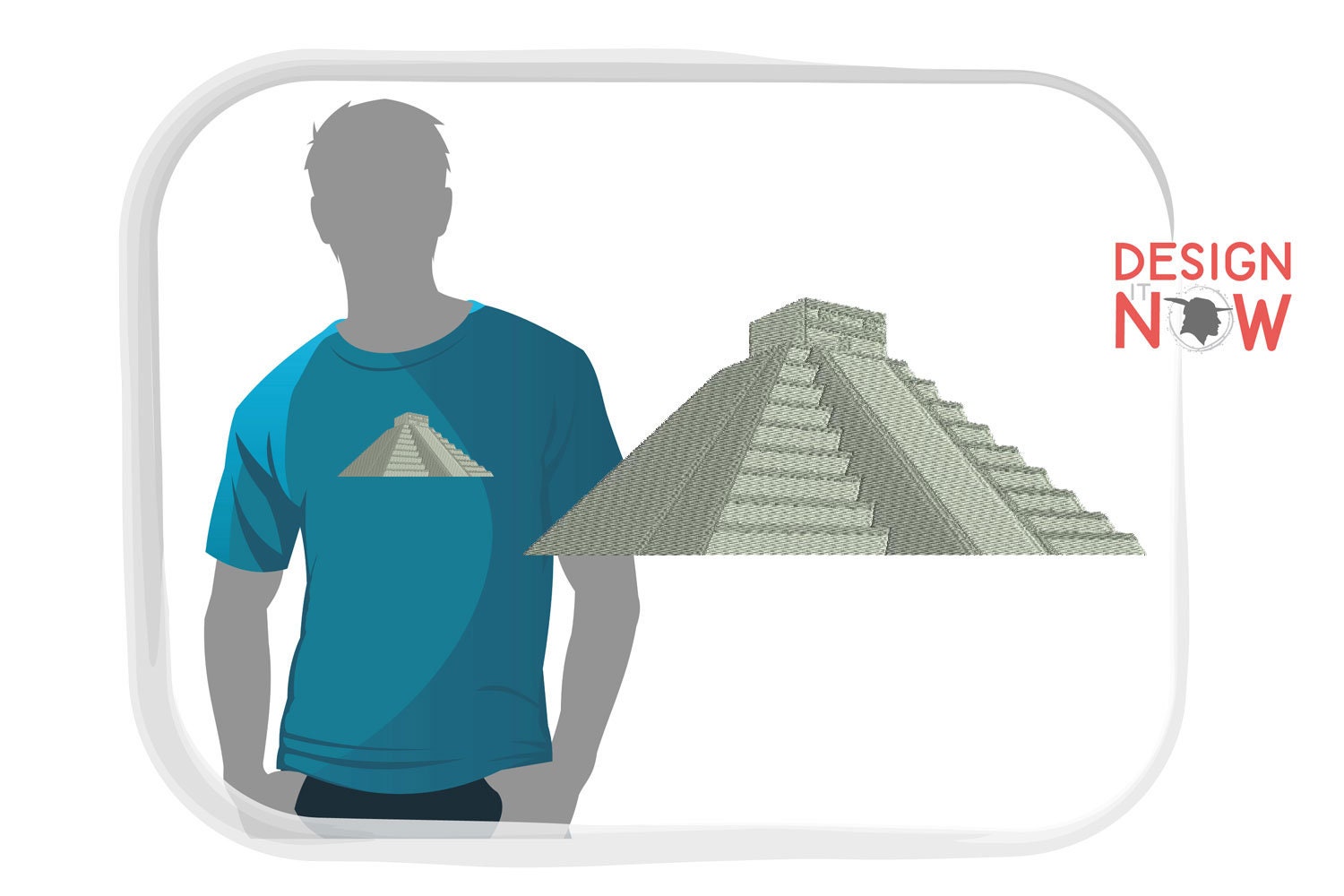 Pyramid Embroidery Maya Embroidery Mayan Pyramid Embroidery - Etsy