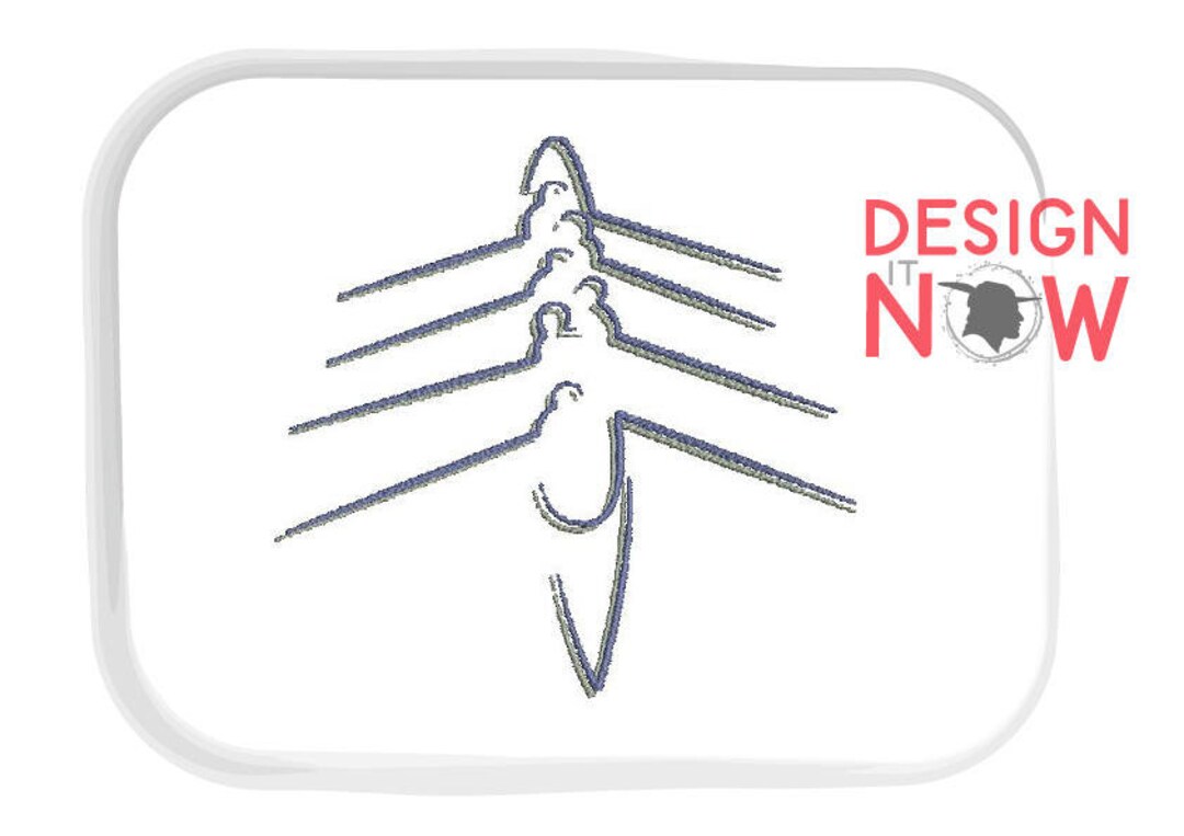 Rowing Boat Machine Embroidery Design Sport, Cornish Pilot Gig ...