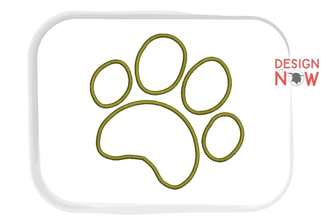 Paw Applique Design, Paw Embroidery Design, Paw Embroidery, Paw ...