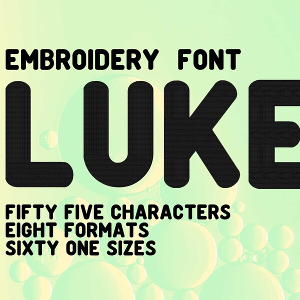 Rounded Embroidery Font - Etsy