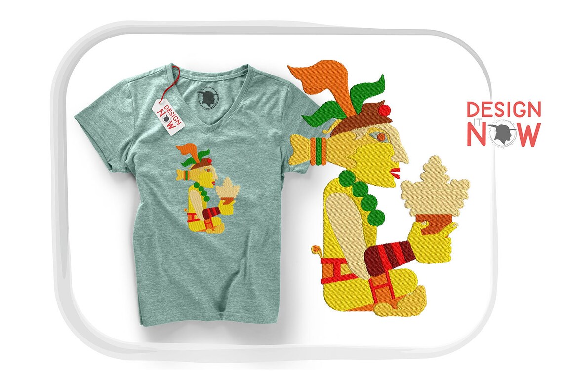 Maya Embroidery Design Mayahuel Embroidery Maya Goddess - Etsy